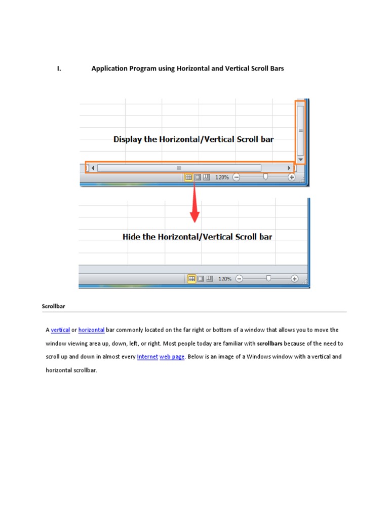 Application Program Using Horizontal and Vertical Scroll Bars | PDF | Menu (Computing ...