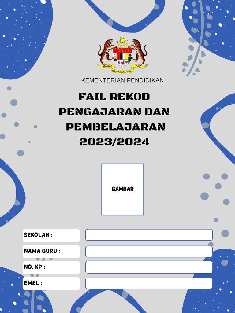 Fail Rekod PDPC 2023 - 2024 PDF | PDF