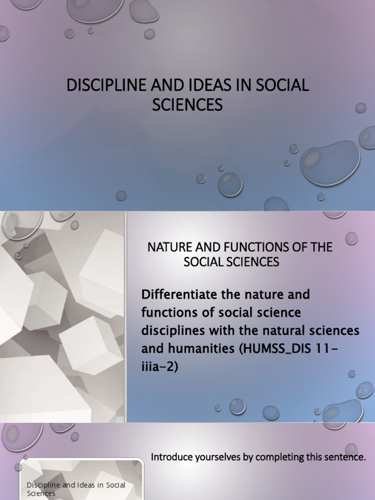 Social Sciences Disciplines and Their Roles in Society | PDF | Social ...