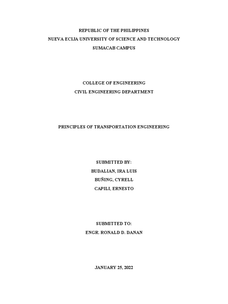 Principles of Transportation Engineering | PDF | Transport | Wheel