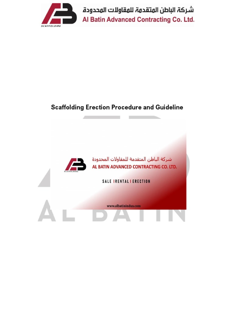 09.scaffold Erection Procedure and Guidelines | PDF | Scaffolding ...
