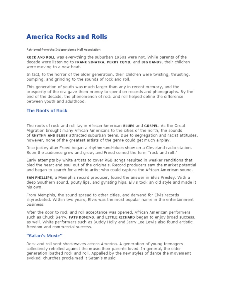 1950s Rock and Roll Revolution | PDF | Rock And Roll | Rhythm And Blues