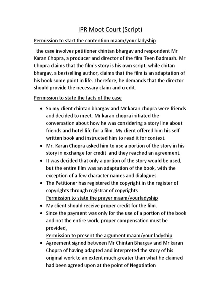 Script Moot Court | PDF | Justice | Crime & Violence