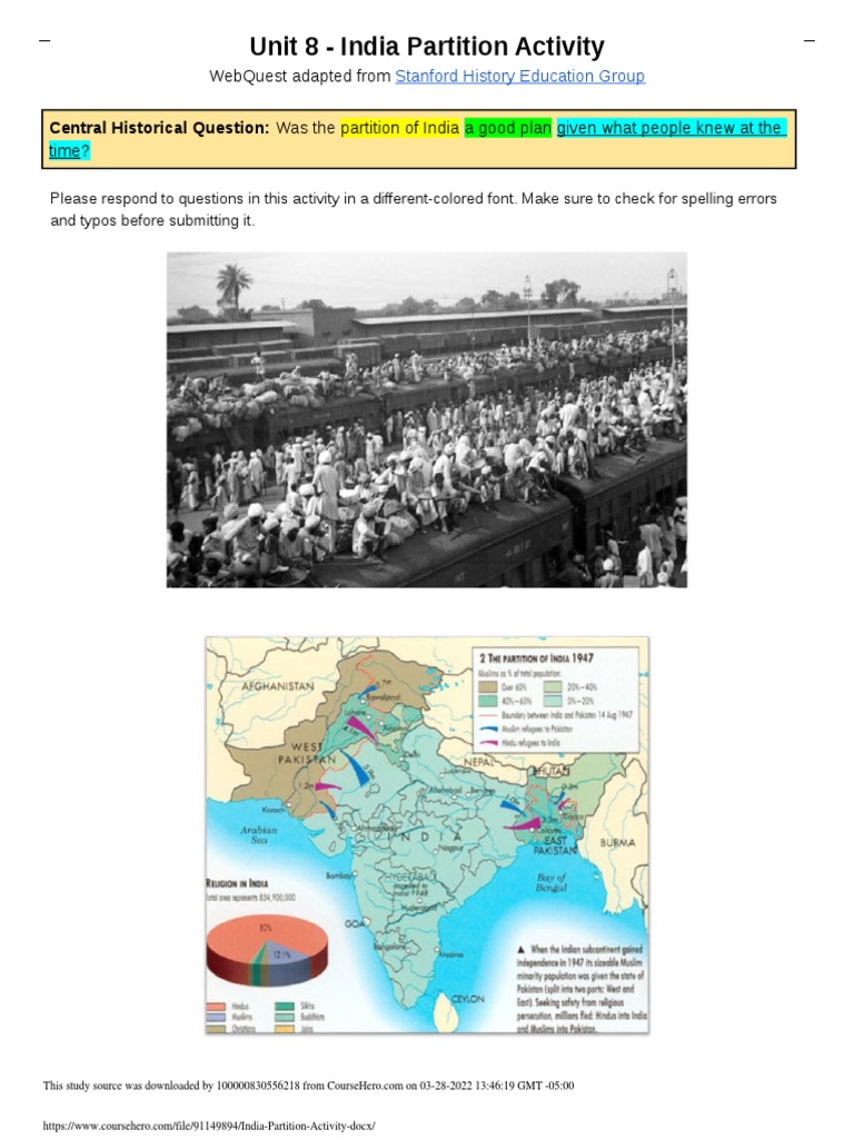 Evaluating India's Partition Decision | PDF | Partition Of India ...