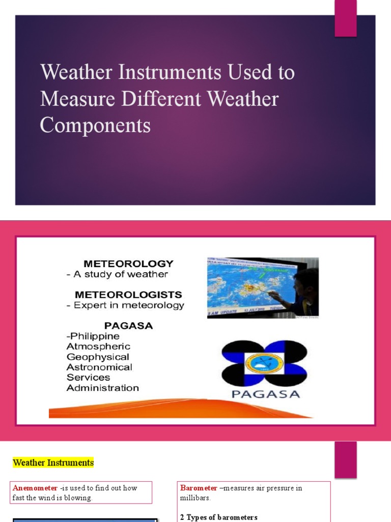 Types of Weather Instruments Explained | PDF