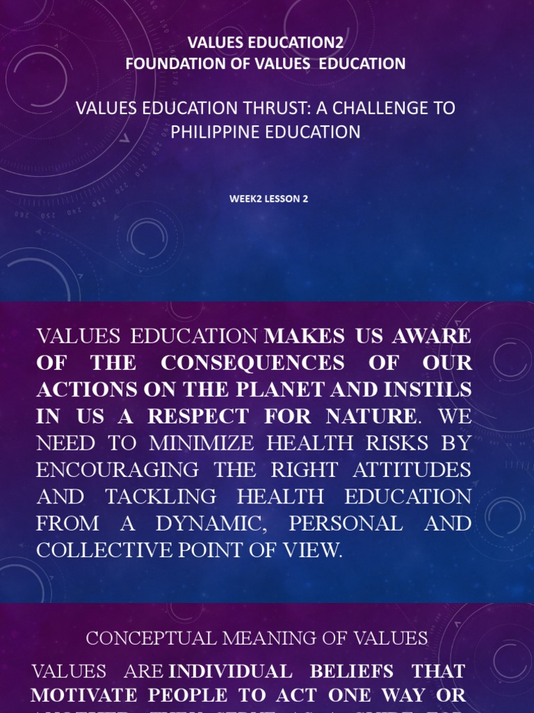 Lesson 2 Values 2 Prelim | PDF | Teachers | Intention