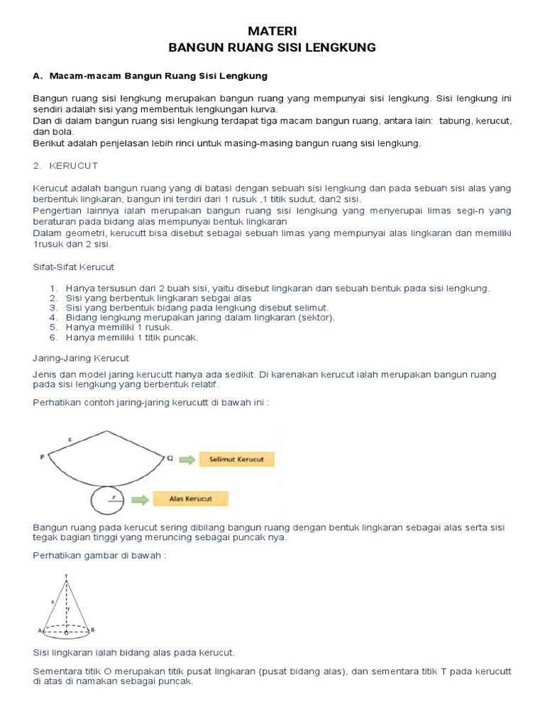 Materi BRSL (Kerucut) | PDF