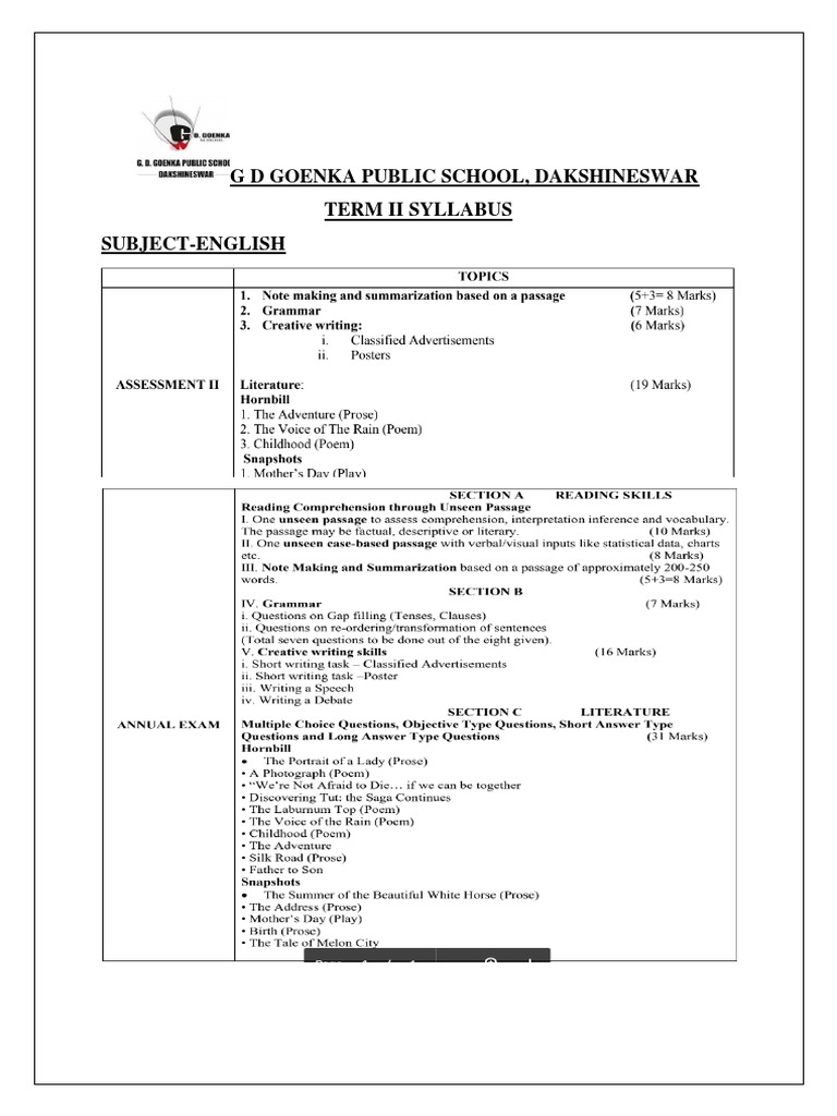 Class Xi Term 2 Syllabus - 1664359133511 | PDF | Byte | Databases