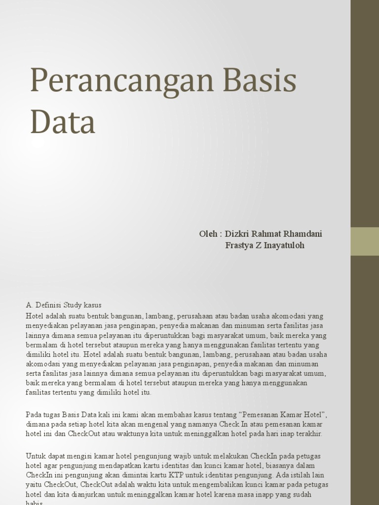 Perancangan Basis Data | PDF