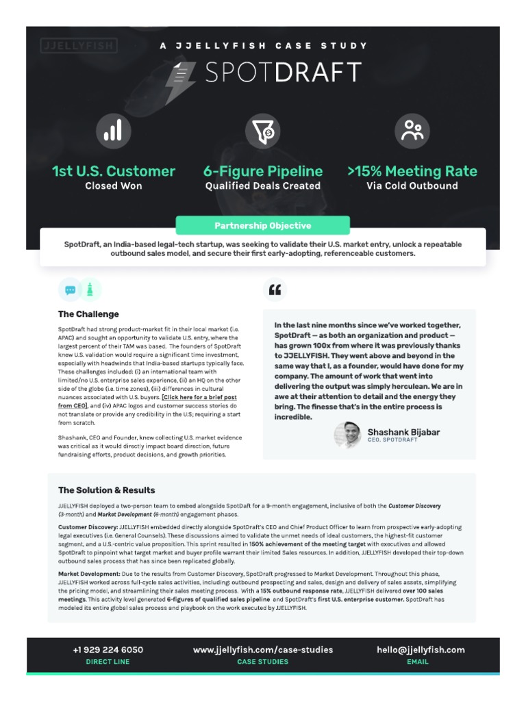 Case Study - SpotDraft | PDF | Sales | Market (Economics)