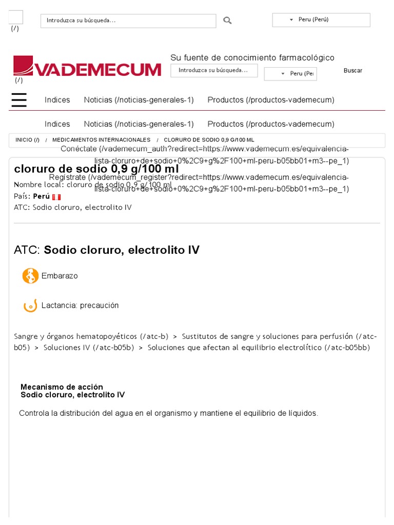 Cloruro De Sodio 0 9 G 100 ML De Per PDF Sodio Electr lito