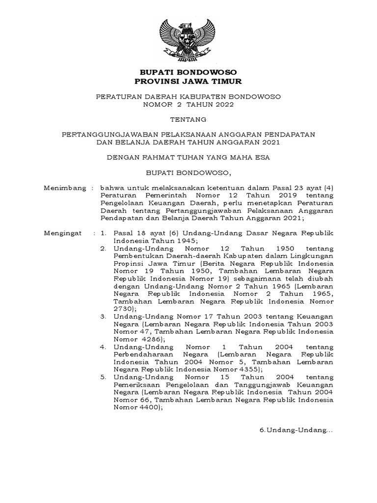 28 Informasi Penetapan Perda Ptgjwban APBD TA 2021 PDF | PDF