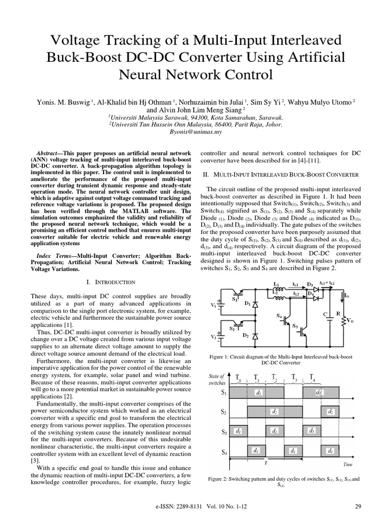 Voltage Tracking of A Multi-Input Interleaved | PDF | Control Theory | Electricity
