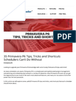 Primavera P6 Keyboard Shortcuts | PDF | Keyboard Shortcut | Human ...