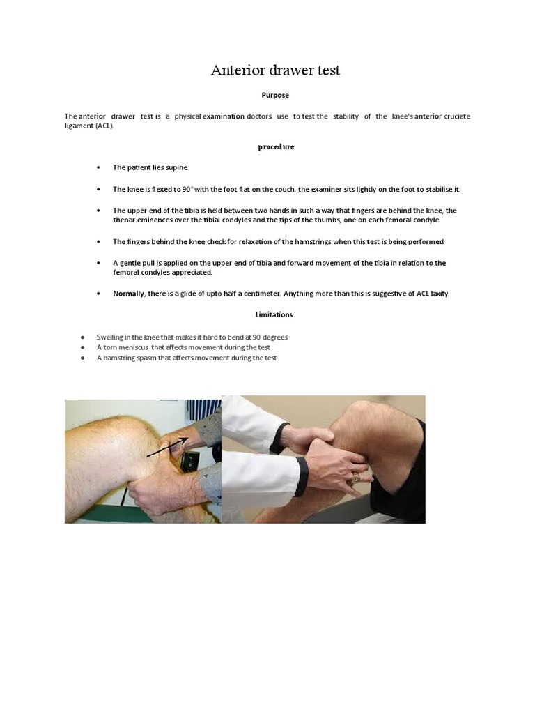 Anterior Drawer Test 3 | PDF