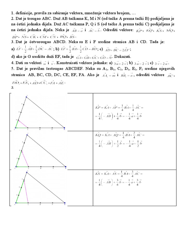 Kontrolni Priprema Vektori | PDF