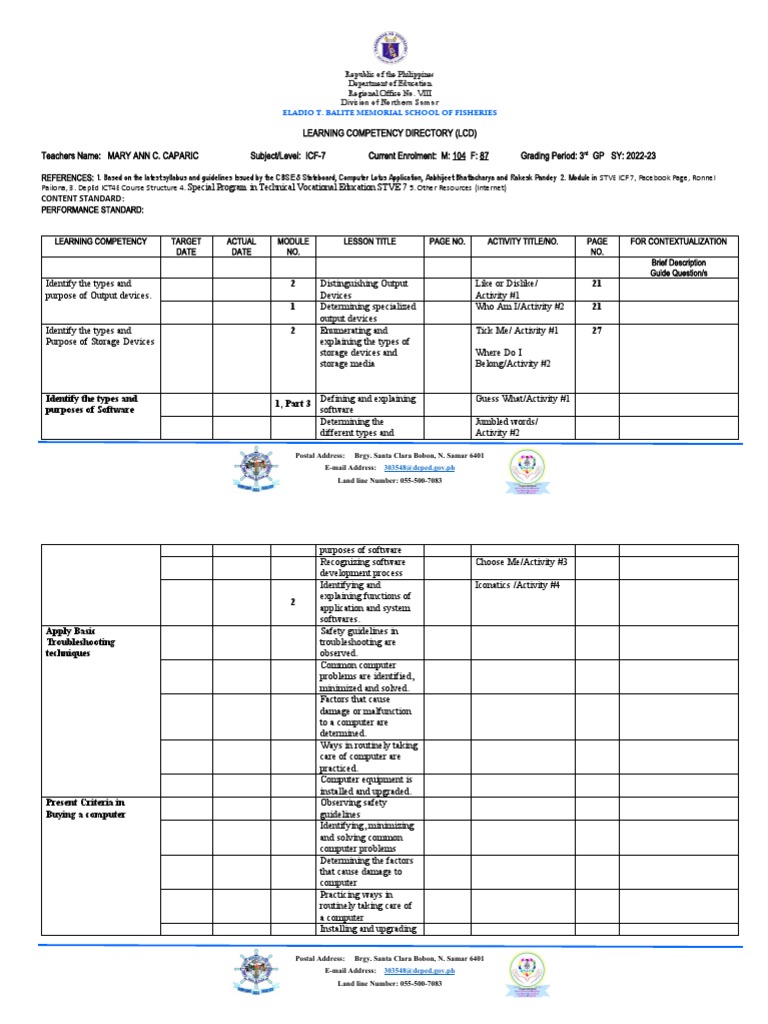 Icf 7 LCD Q3 - 2022-2023 | PDF | Windows 10 | Troubleshooting