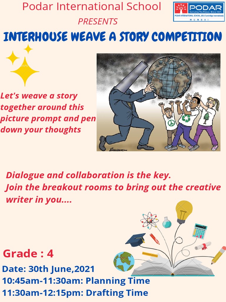 Grade 4 - Interhouse Weave A Story Competition - 30th June, 2021 | PDF