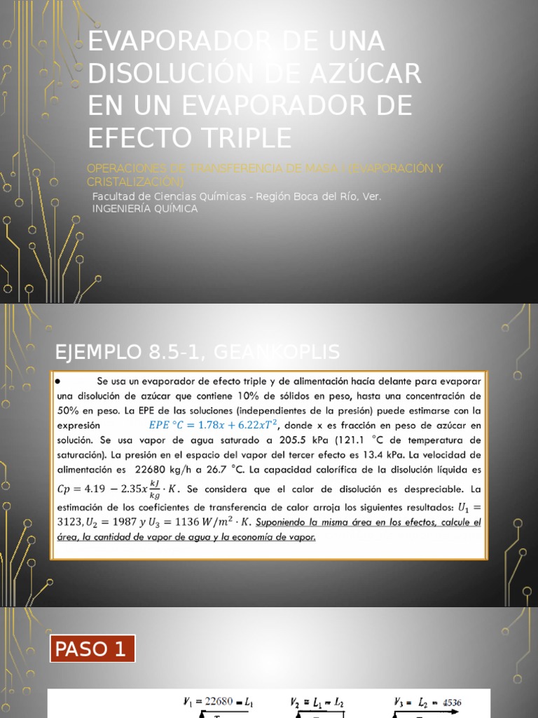 F - Evaporador de Una Disolución de Azúcar - PPTX - 64733990 ...