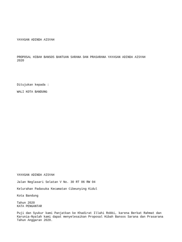 Contoh Proposal 3 | PDF