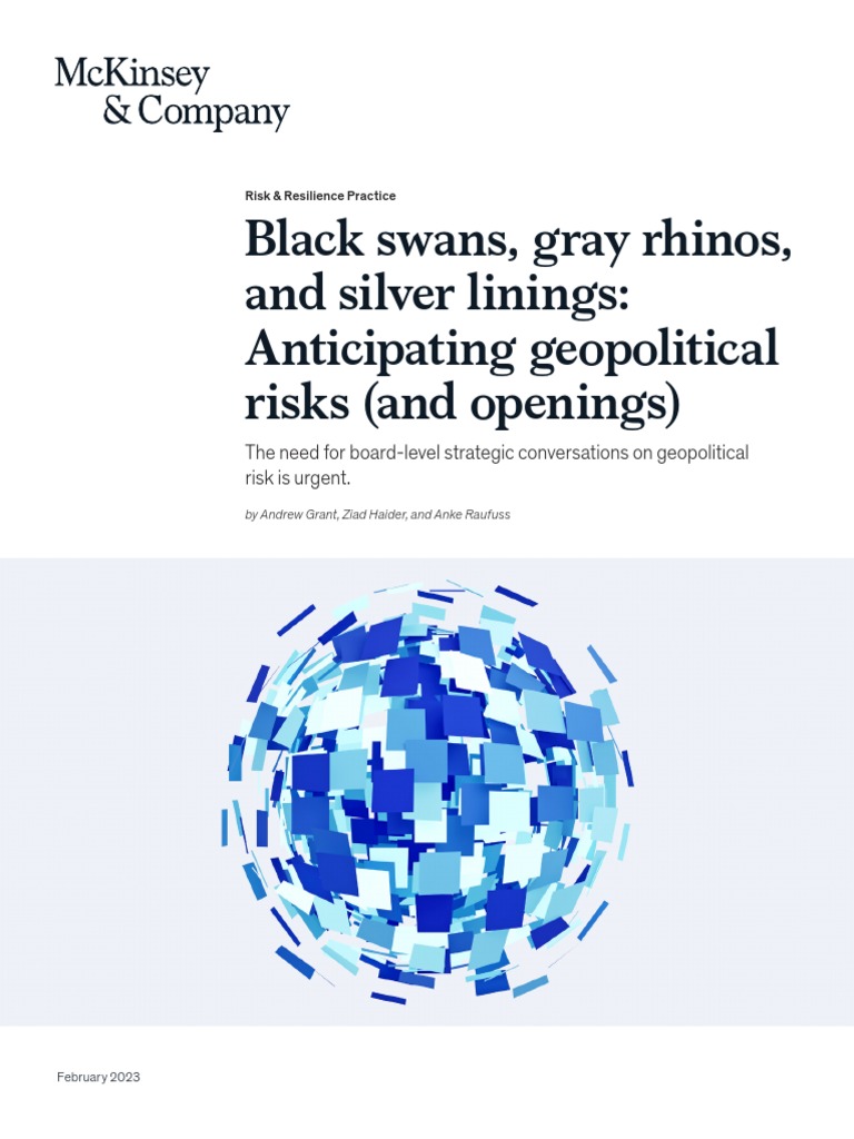 Black Swans Gray Rhinos and Silver Linings Anticipating Geopolitical ...