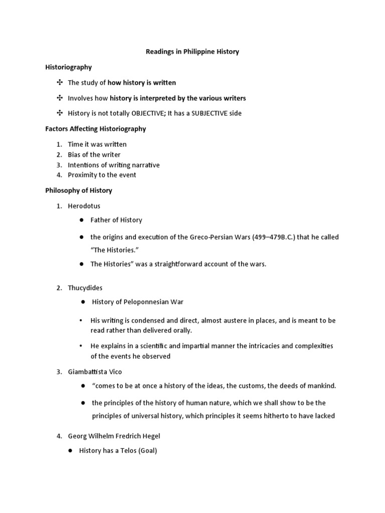 Philippine Historiography Insights | PDF | President Of The Philippines ...