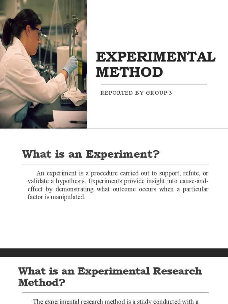 Experimental Method | PDF | Science & Mathematics