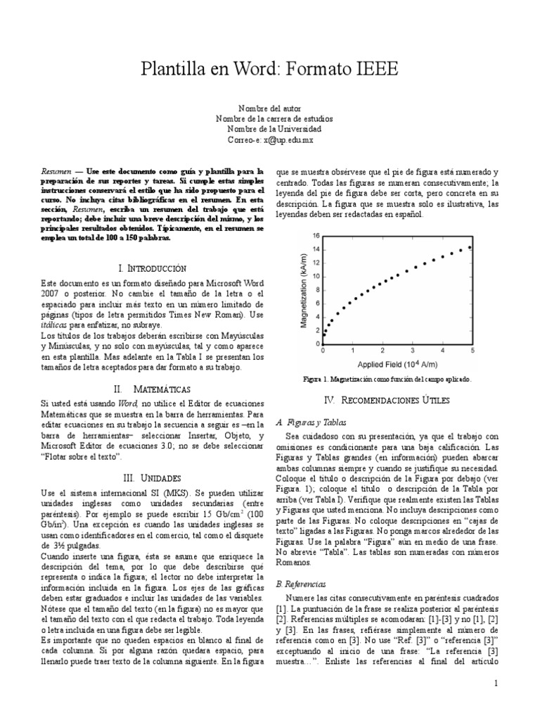 Formato Ieee Ene 14 2013 Pdf Microsoft Word