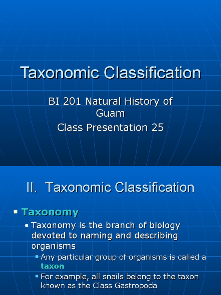 Taxonomic Classification | PDF | Taxonomy (Biology) | Taxon