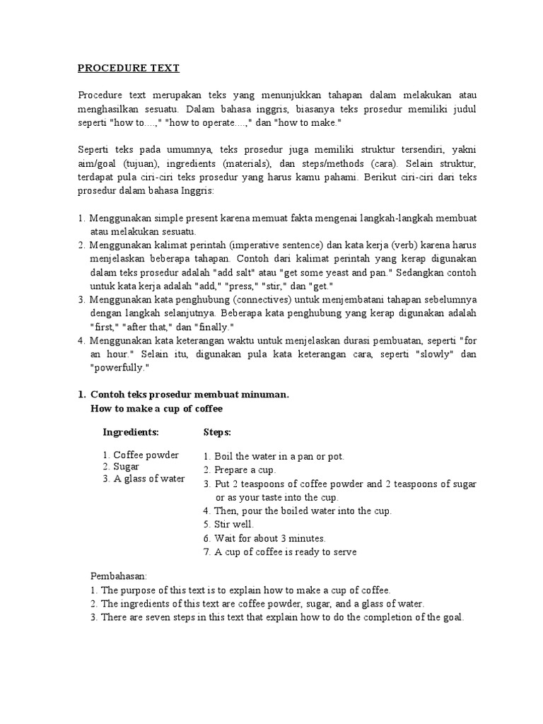 Procedure Text Dan Short Story Telling | PDF | Memasak, Makanan ...