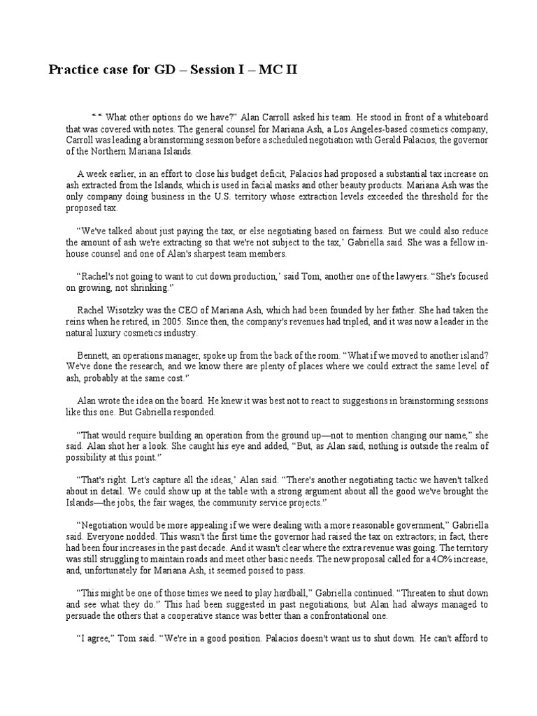 Practice Assignment - GD - FTMBA MCII - 6.9.21 | PDF