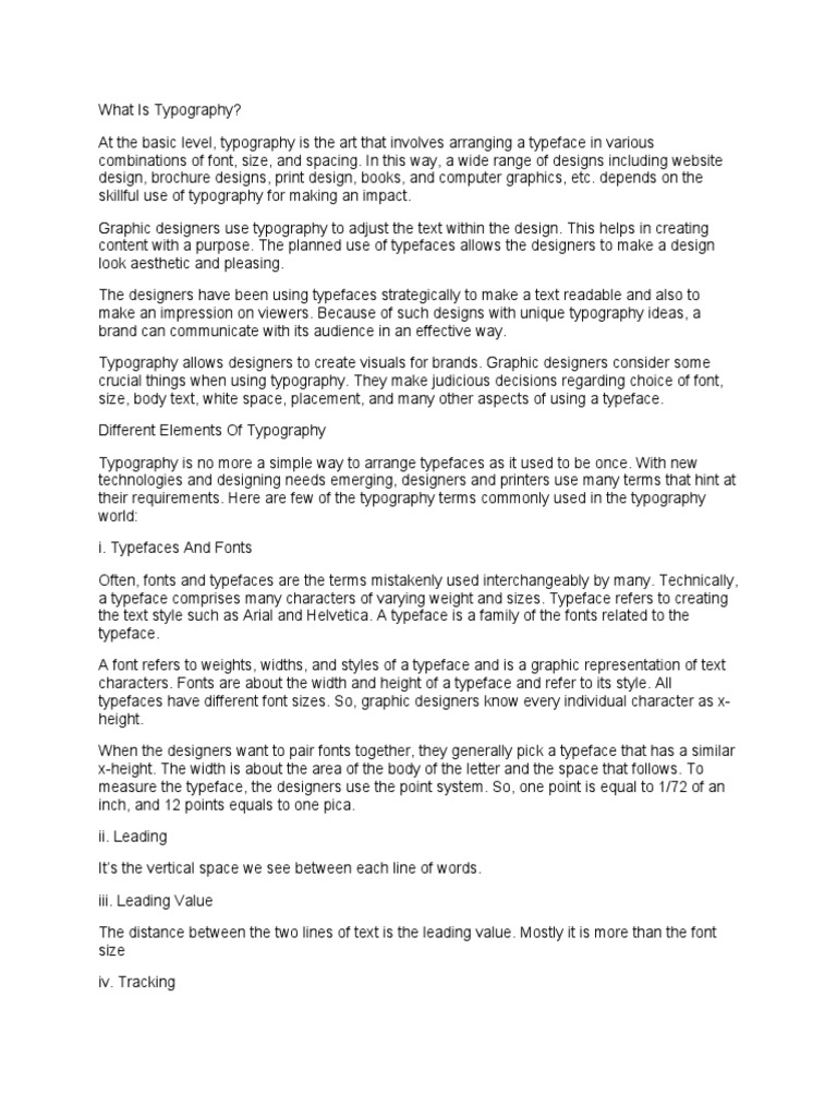 CHAPTER 5 - Typography | PDF | Typography | Typefaces