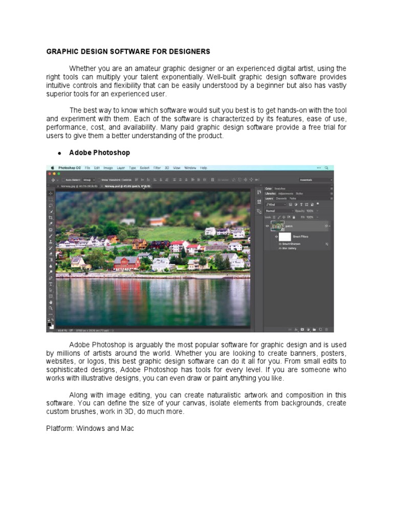 CHAPTER 2 - Graphic Design Software For Designer | PDF