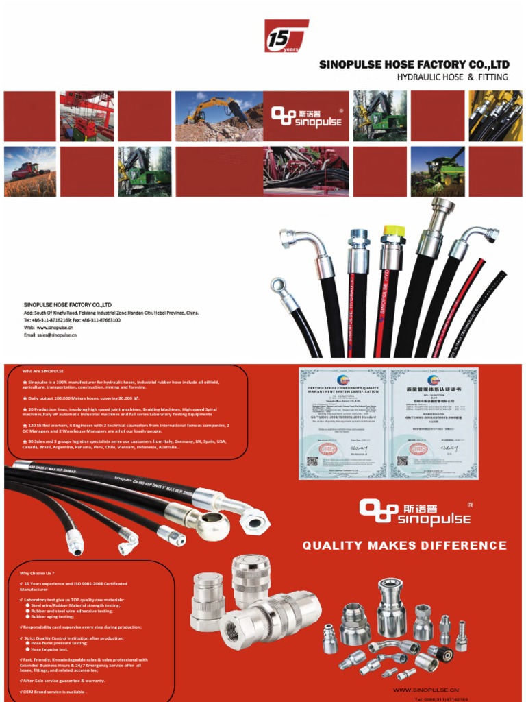 【Sinopulse Catalog (Hose and Fittings) 】 | PDF | Hose | Pipe (Fluid ...