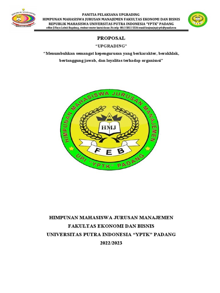 Proposal Upgrading | PDF