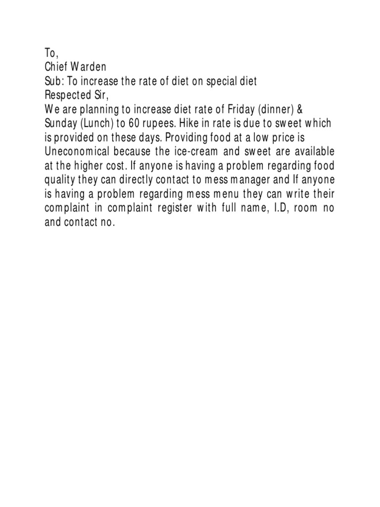 Mess Order PDF | PDF