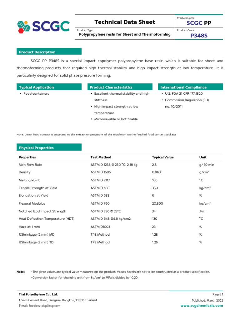 TDS SCGC PP P348S Rev Mar2022 | PDF | Waste Management | Applied And ...