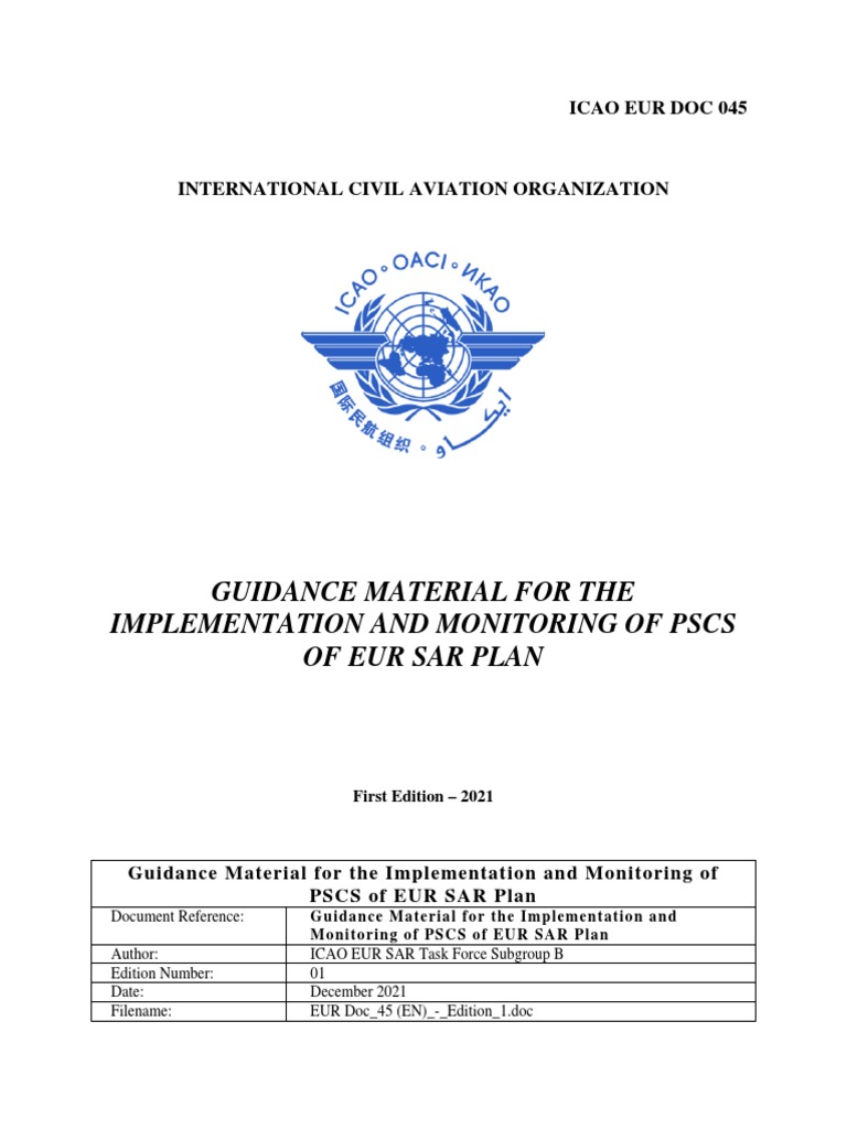 EUR DOc 045 - GM For The Implementation and Monitoring of PSCS of EUR SAR Plan | PDF | Search ...