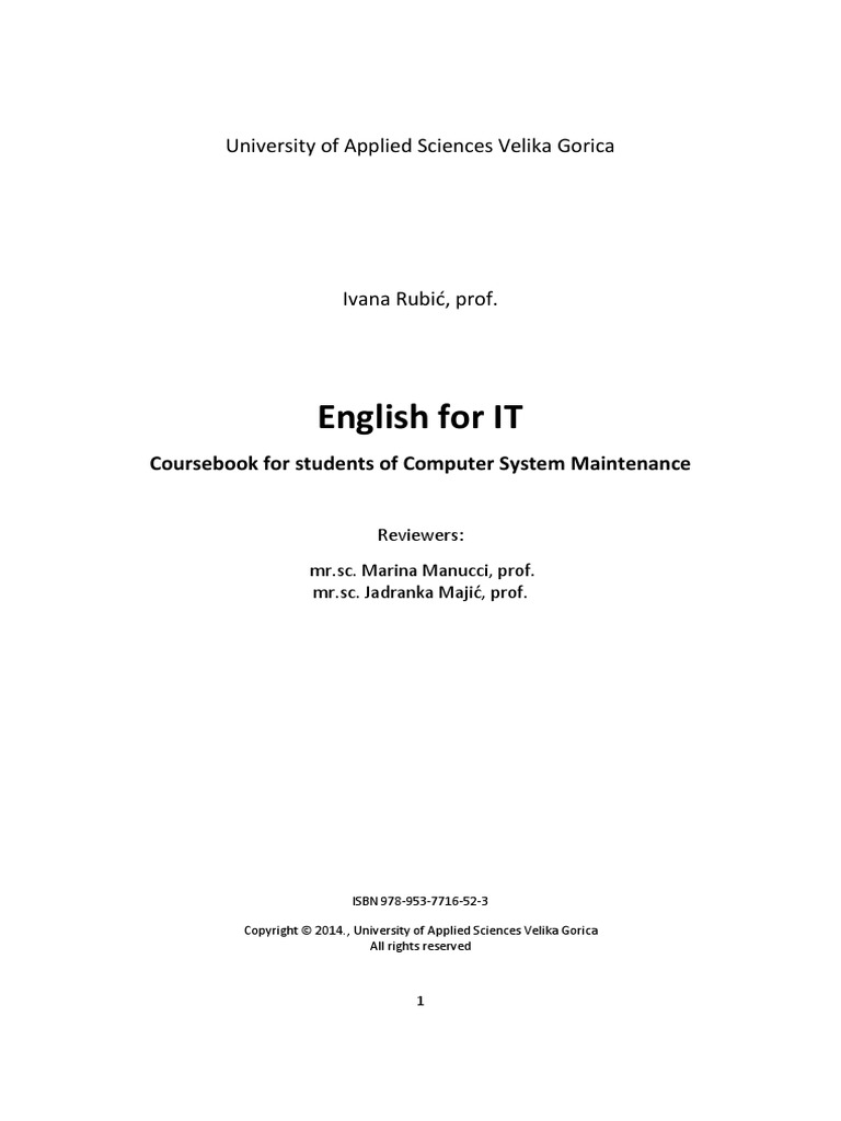 English For IT Coursebook 2018 PDF | PDF | Computer Data Storage ...