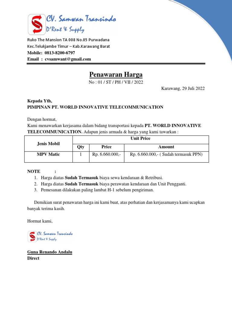 PH Pt. World Innovative Telecommunication | PDF