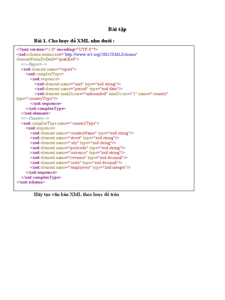 Bài tập - XML | PDF