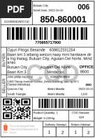 Sample JNT Waybill | PDF