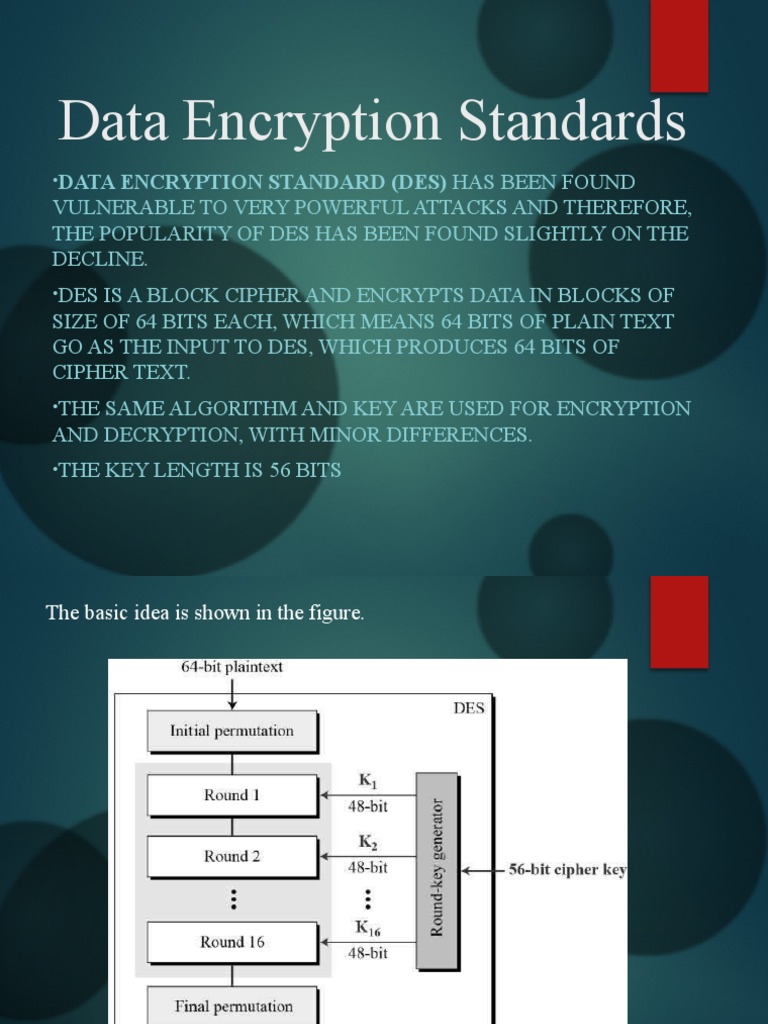 Data Encryption Standards | PDF | Cryptography | Key (Cryptography)