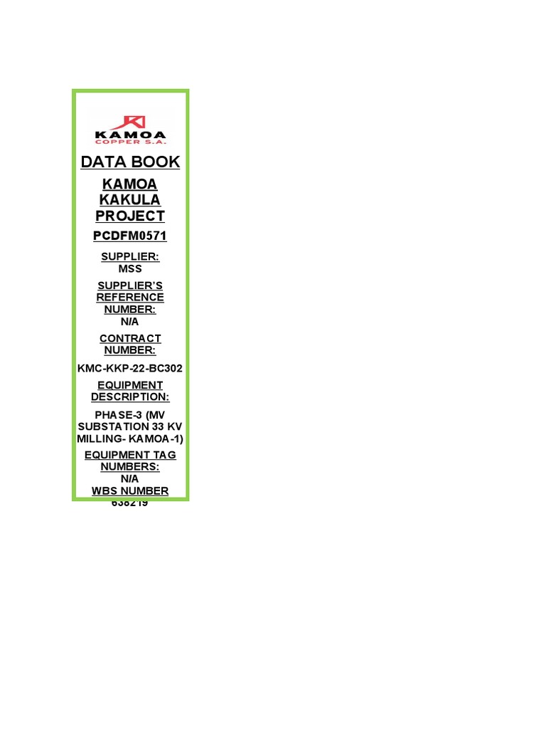 Kamoa Kakula Project Data Sheet | PDF
