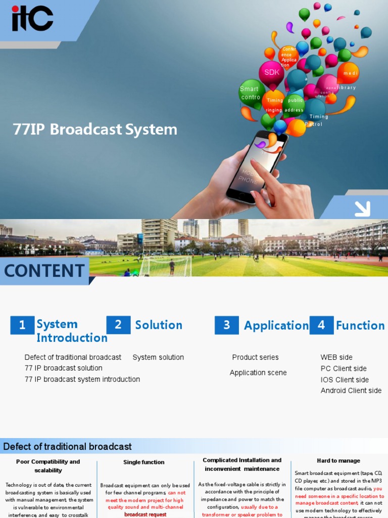 ITC 77IP Broadcast System Overview | PDF