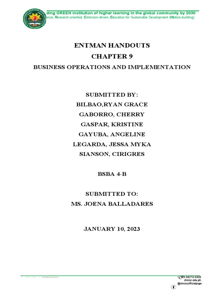 Entman Handouts G9 | PDF | Bookkeeping | Debits And Credits