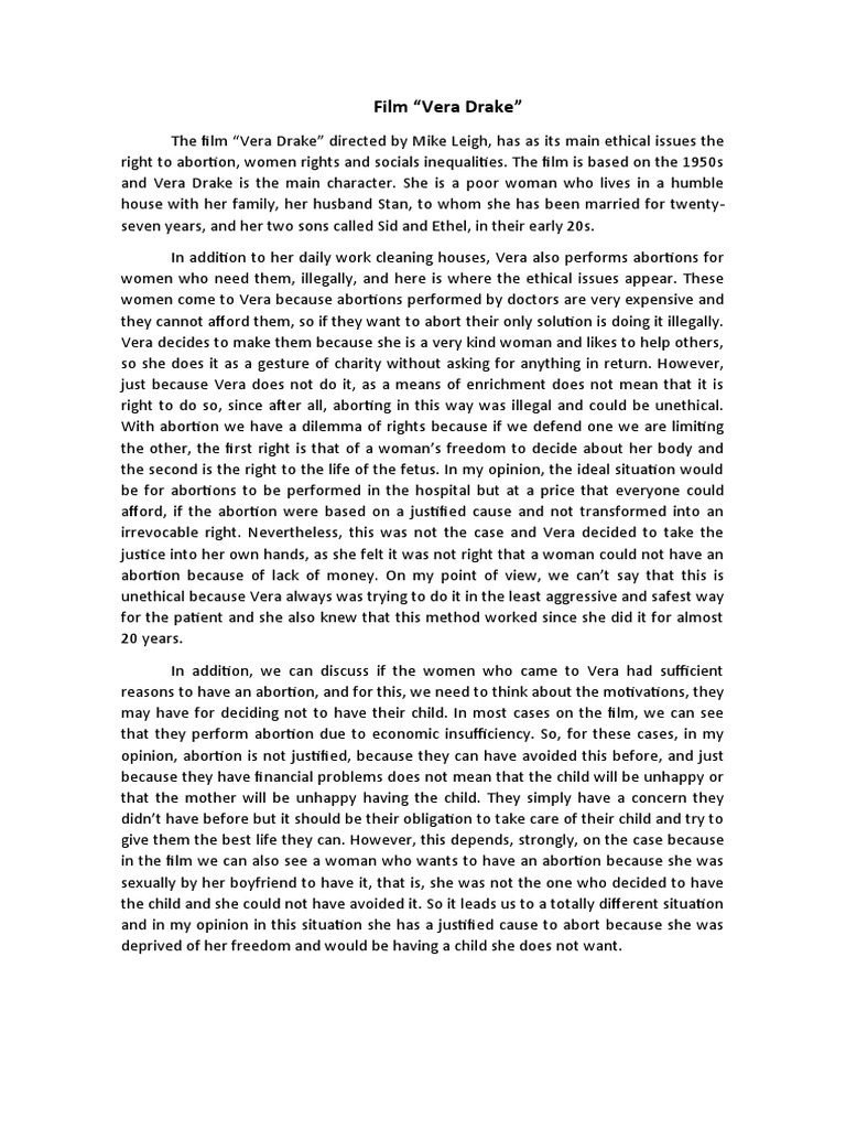 Exploring the Ethical Dilemmas of Abortion Through the Lens of 1950s ...