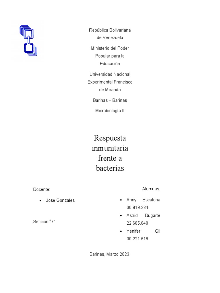 Micro II Respuesta Inmune A Bacterias | PDF | Fagocito | Sistema inmune