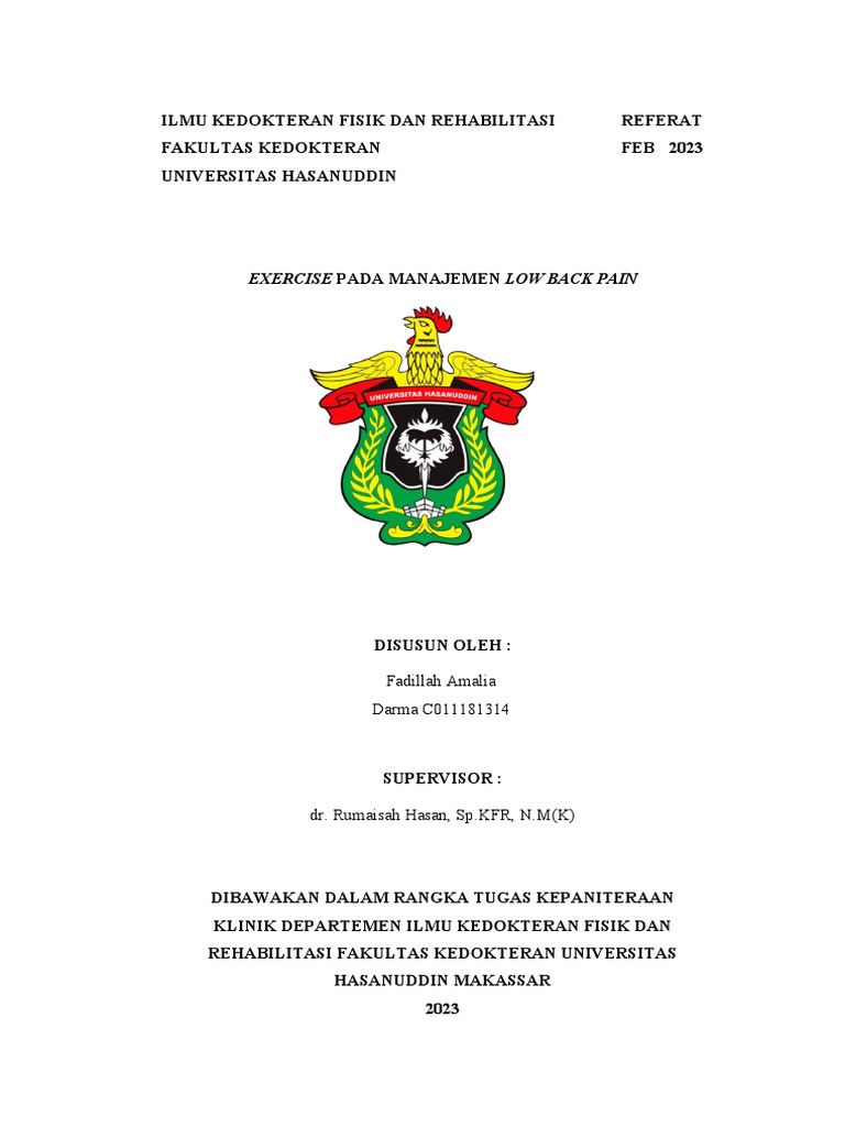 Refarat Exercise Pada Manajemen Low Back Pain | PDF | Pengembangan Diri
