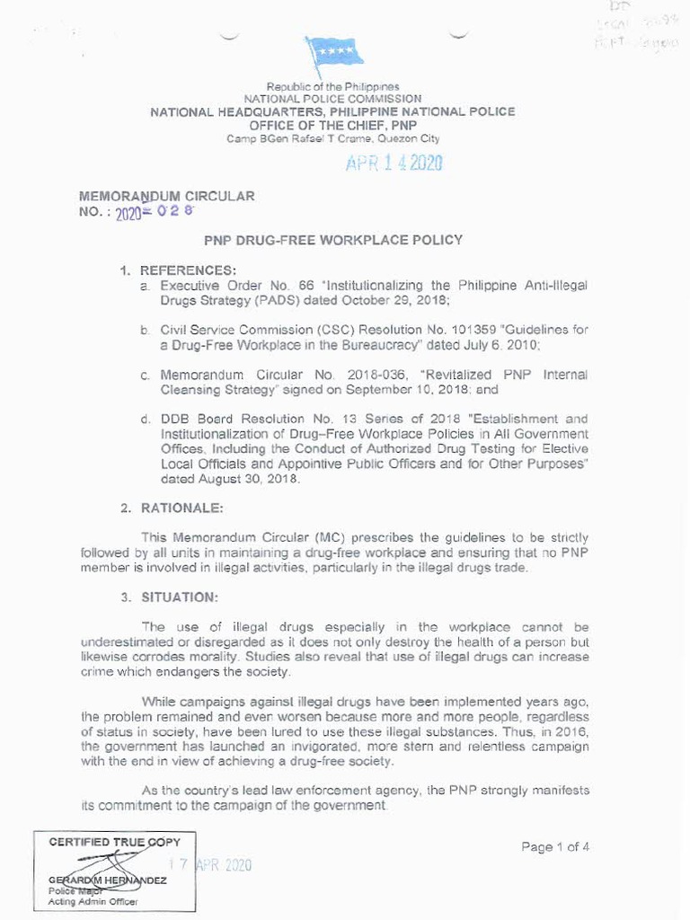 PNP MC 2020 028 | PDF